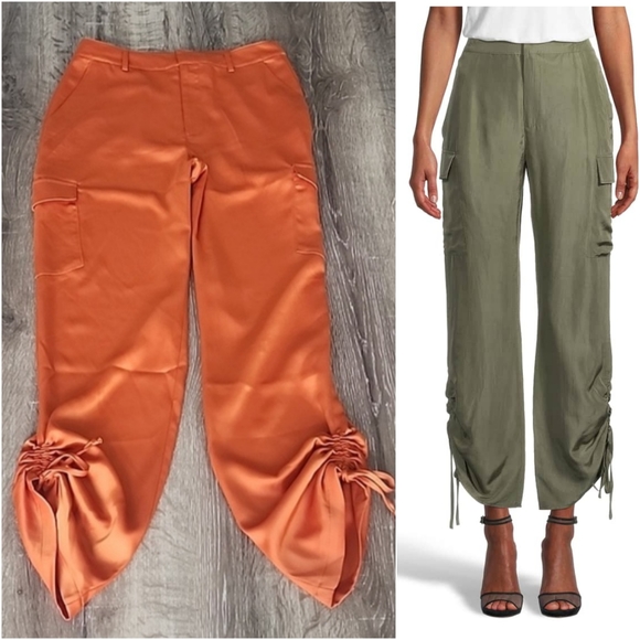 Nicole Miller | Pants & Jumpsuits | New Nicole Miller New York Satin Drawstring Cinched Hem ...